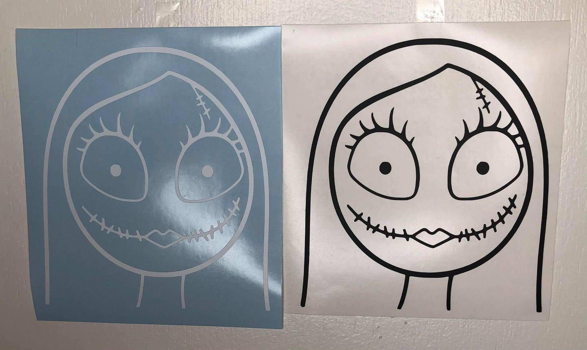 Jack and Sally Face Decal - Etsy