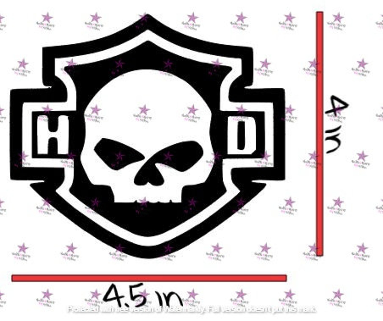 Harley Davidson Skull Decal - Etsy