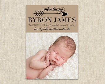 MOVING BIRTH ANNOUNCEMENT New Baby New Crib Photo Baby Announcement ...