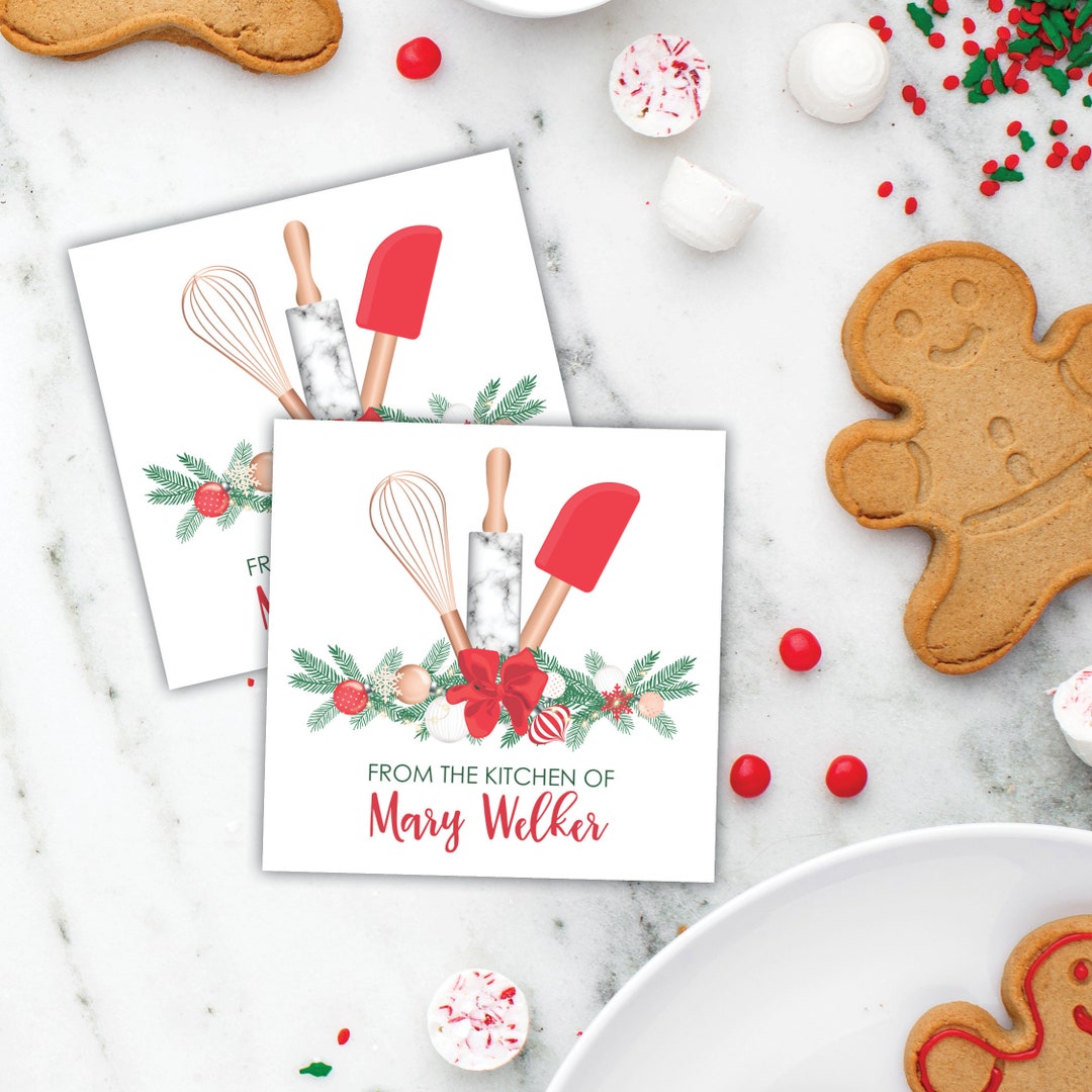 Christmas Baking Stickers. Baked With Love Stickers. From the Kitchen ...