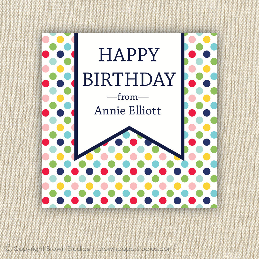 Birthday Gift Label. Set of 25 - Etsy