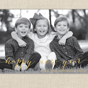 New Years Card Photo New Years Card Holiday Card Printable - Etsy