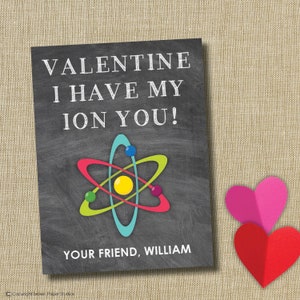 Science Valentines Day Card, Classroom Valentines, Printable Valentine ...