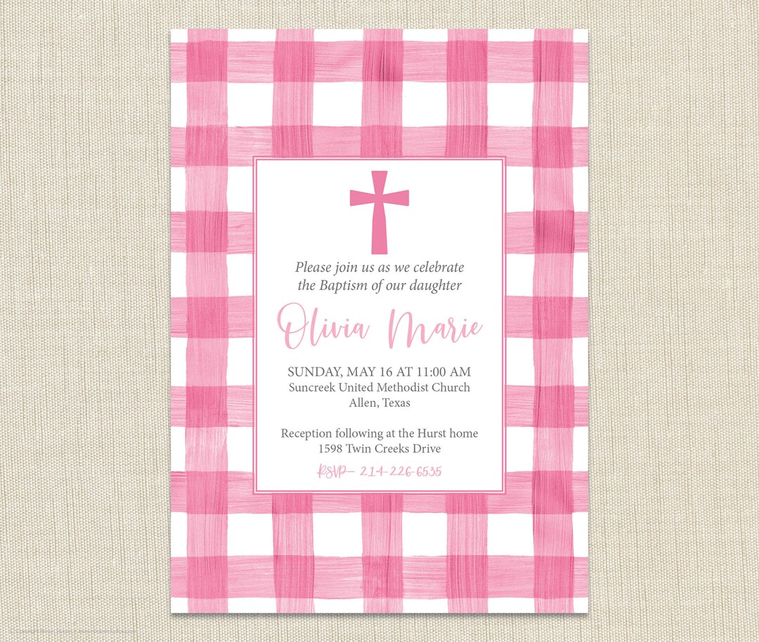 Baptism Invitation, Confirmation Invitation. First Communion Invitation ...
