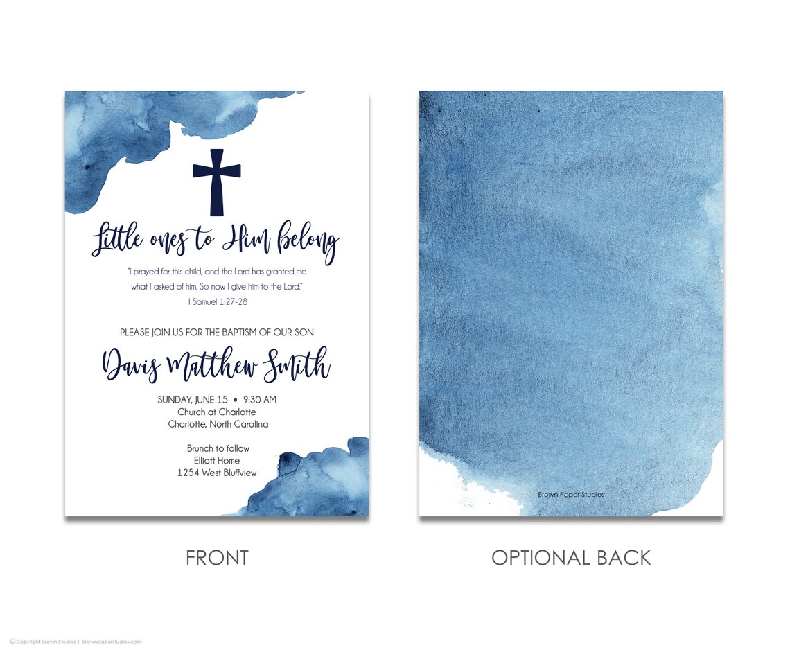 Religious Invitation first Communion Invitation Baptism | Etsy