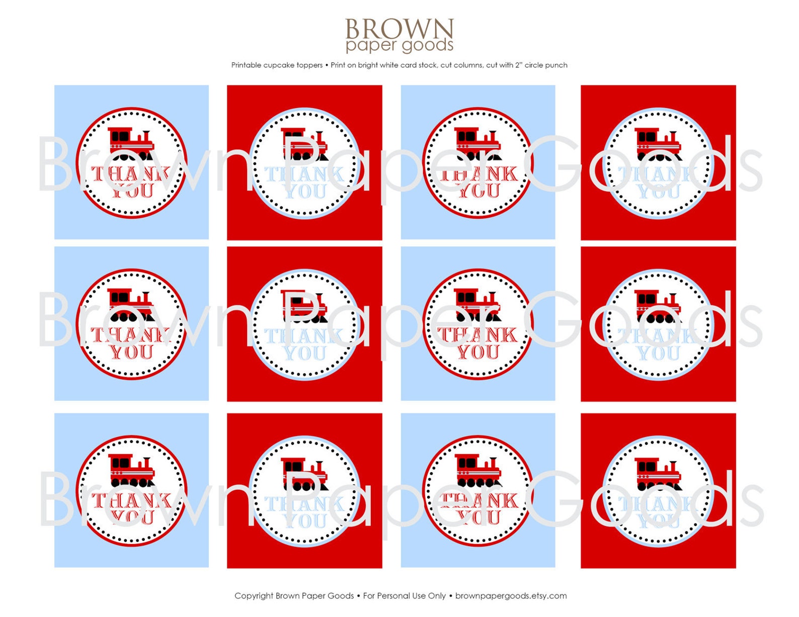 Train Party Printable Favor Tags. INSTANT DOWNLOAD - Etsy