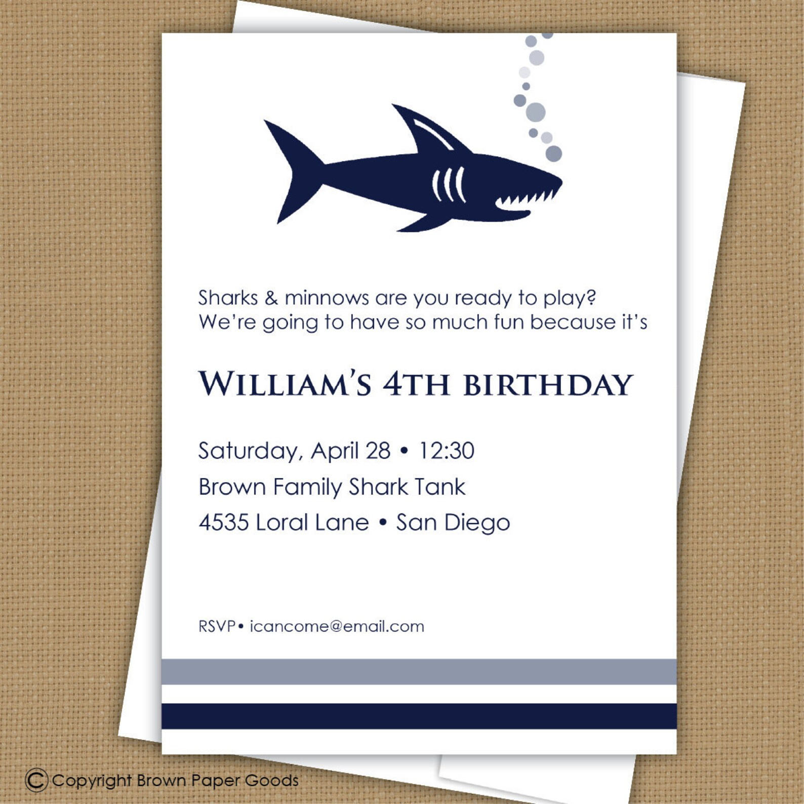 Shark Invitation. Shark Party Printable - Etsy
