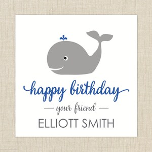 Personalized Gift Tag- Label- Sticker. Whale - Etsy