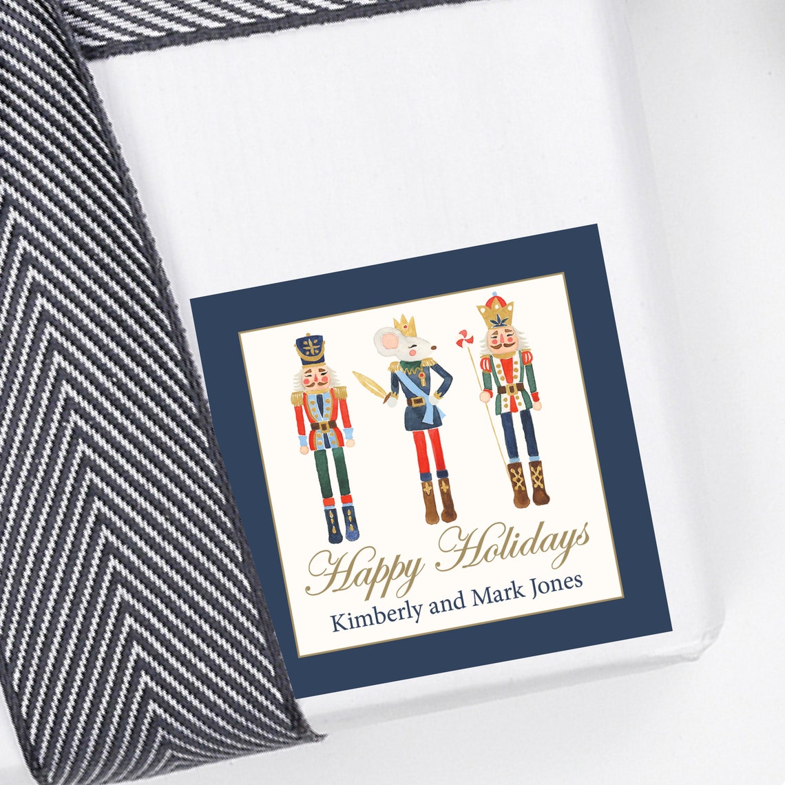 Nutcracker Gift Tag Label Sticker. Christmas Gift Label. Set - Etsy