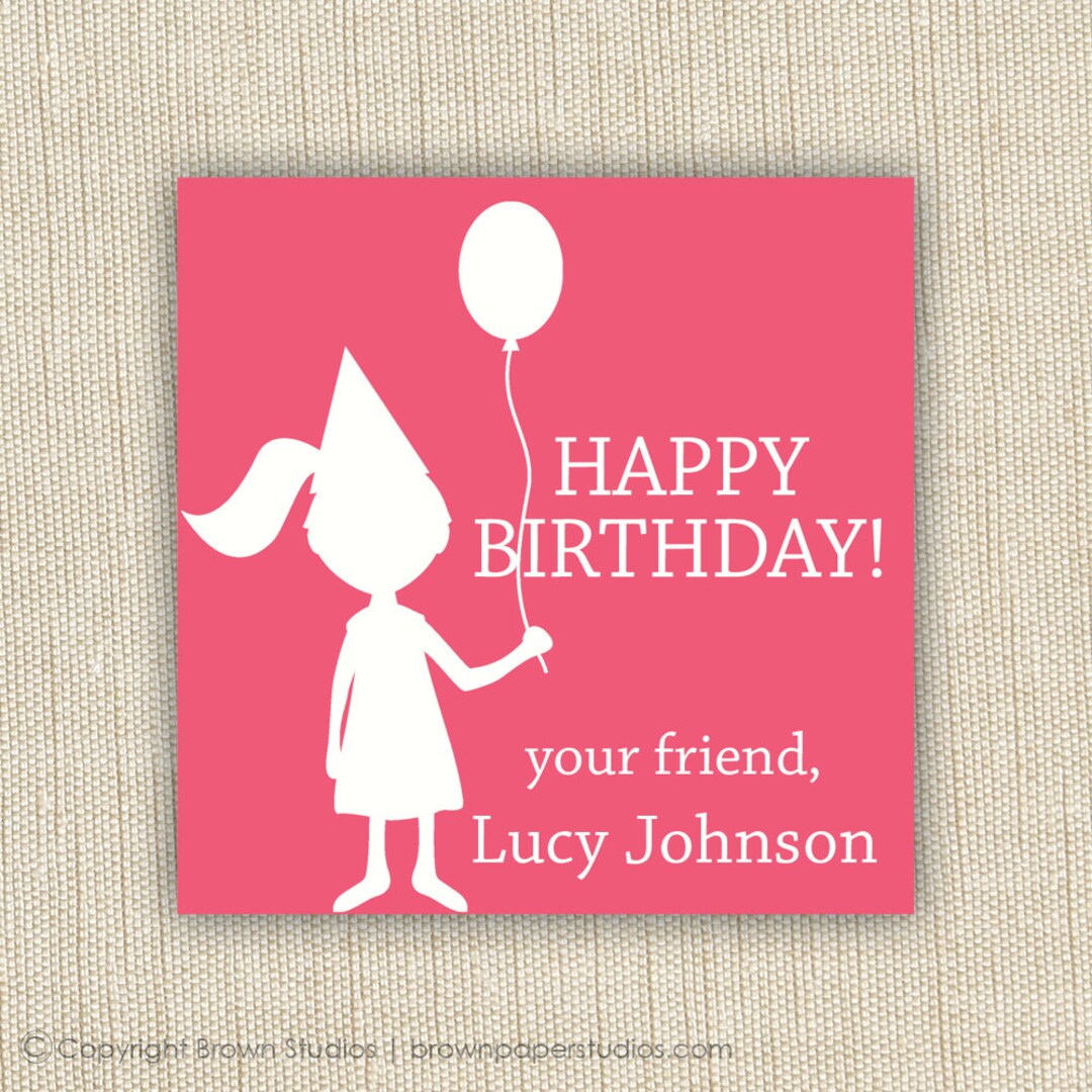 Personalized Gift Tag- Label- Sticker. Birthday Gift Label - Etsy