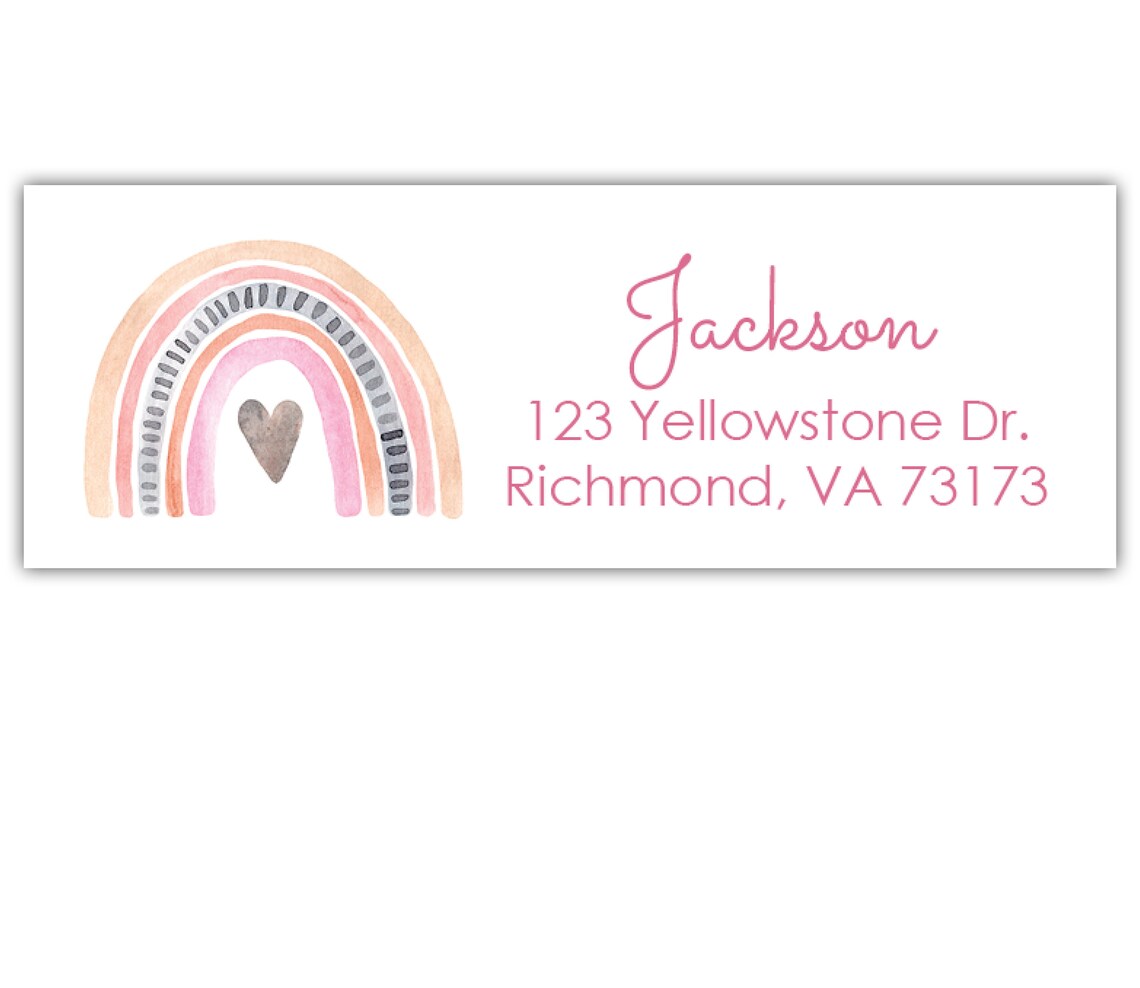 Rainbow Return Address Labels Return Address Stickers Return - Etsy