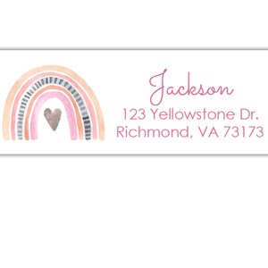 Rainbow Return Address Labels, Return Address Stickers, Return Address ...