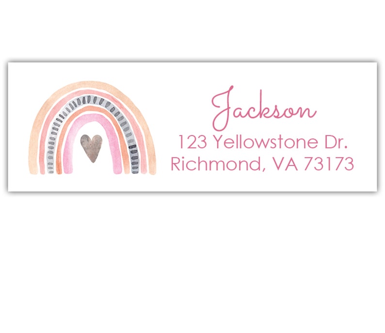 Rainbow Return Address Labels, Return Address Stickers, Return Address ...