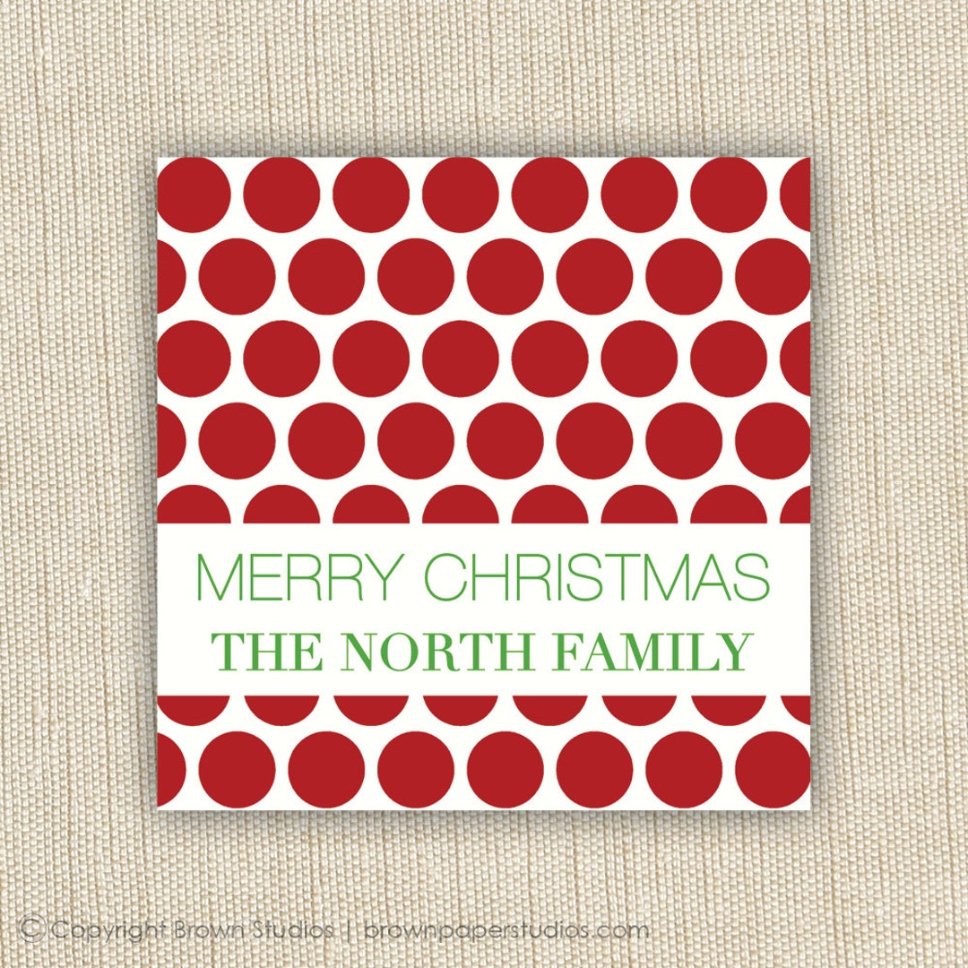 Christmas Gift Tag Stickers. Set of 25 - Etsy