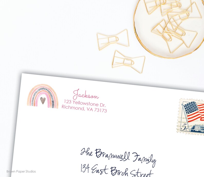 Rainbow Return Address Labels, Return Address Stickers, Return Address ...