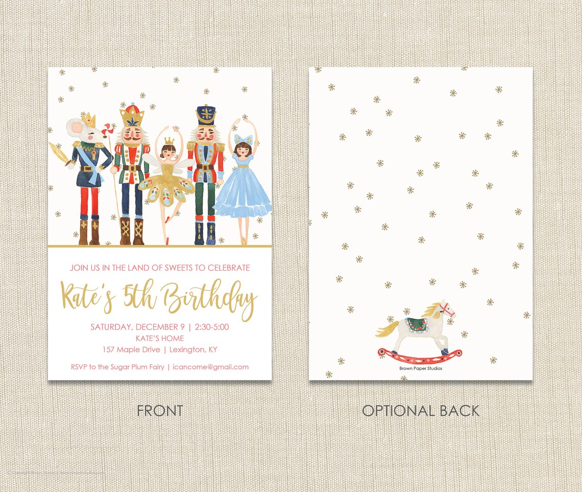 Nutcracker Invitation Nutcracker Birthday Invitation | Etsy