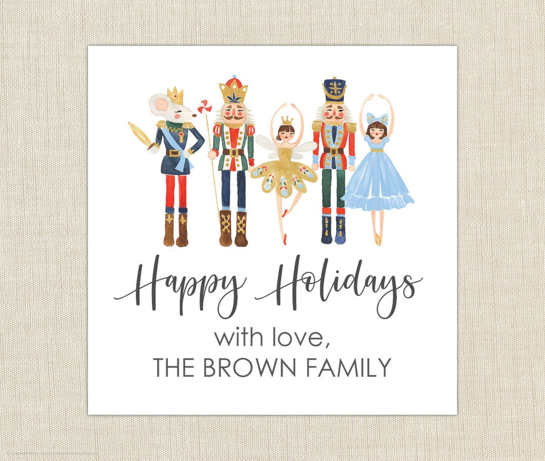 Nutcracker Gift Tag- Label- Sticker. Christmas Gift Label. Set of 25 - Etsy