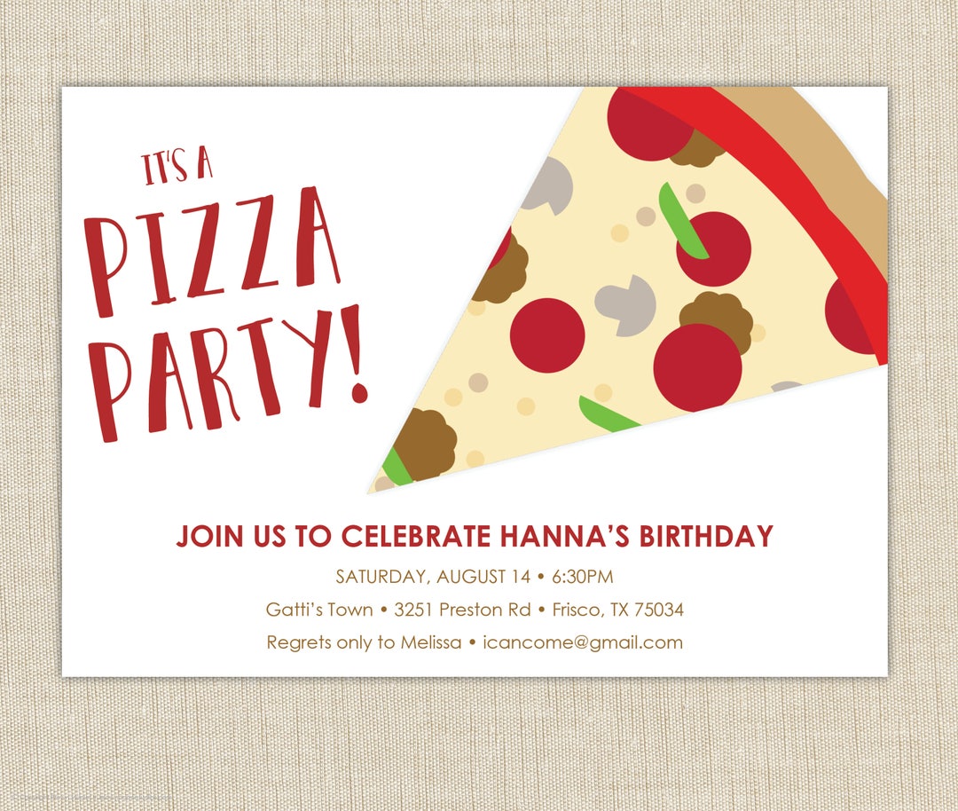 Pizza Party Invitation, School Pizza Party, Office Pizza Party - Etsy