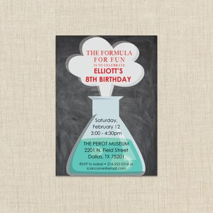 Science Birthday Invitation. Printed or Digital Invitations - Etsy