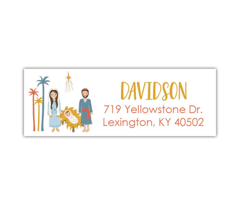 Christmas Return Address Labels, Return Address Stickers, Return ...