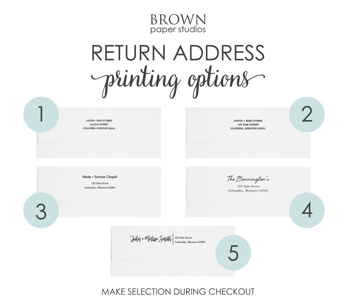 Return Address Printing - Etsy