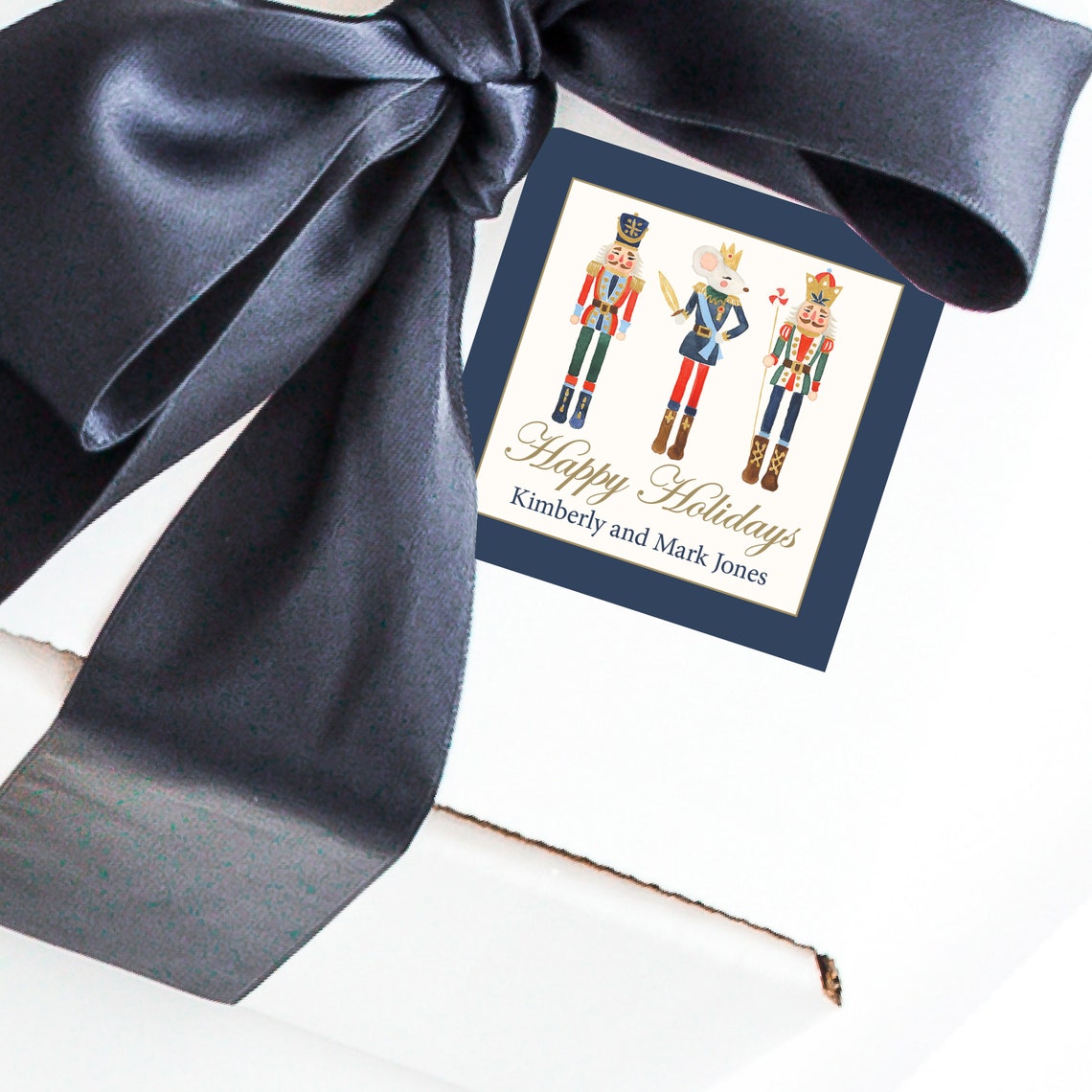 Nutcracker Gift Tag Label Sticker. Christmas Gift Label. Set - Etsy