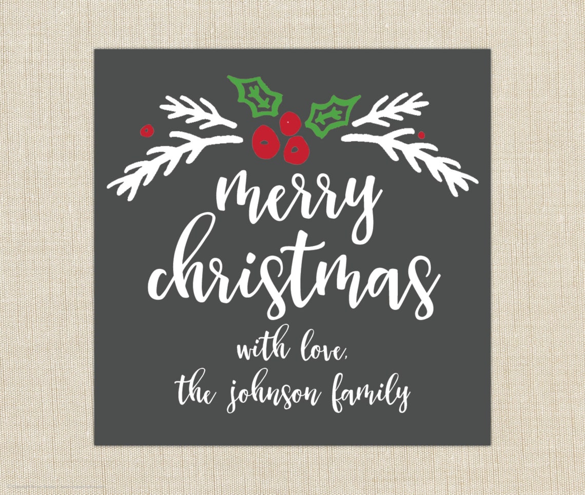 Personalized Gift Tag Label Sticker. Christmas Gift Label. - Etsy