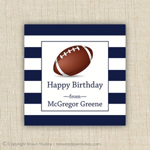 Personalized Gift Tag- Label- Sticker-football. Set of 25 - Etsy