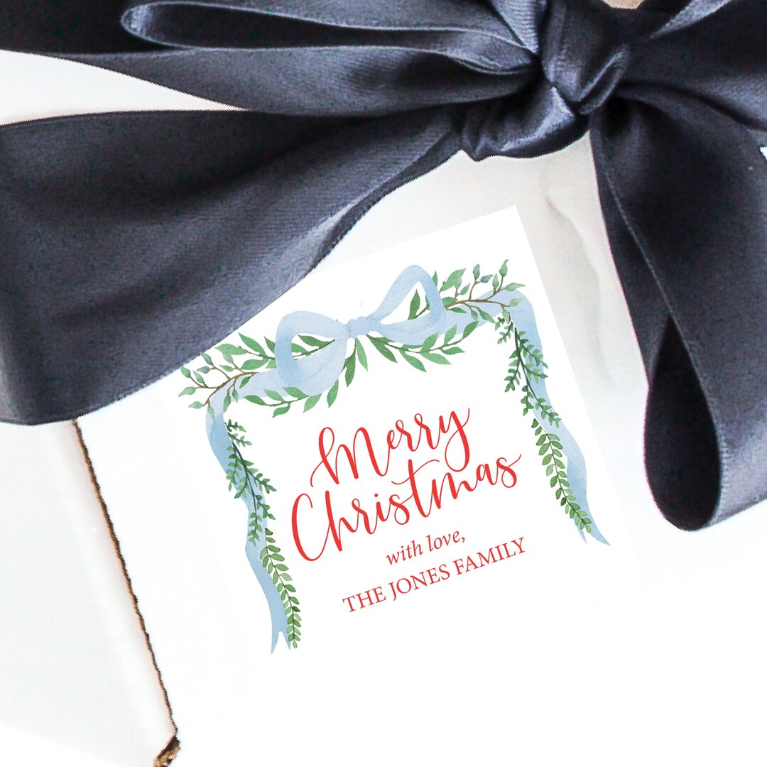 Christmas Gift Tag- Label- Sticker. Christmas Gift Label. Set of 25 ...