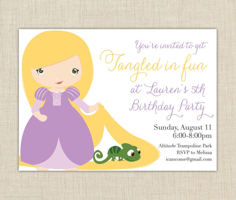 Tangled Invitation Rapunzel Invitation - Etsy