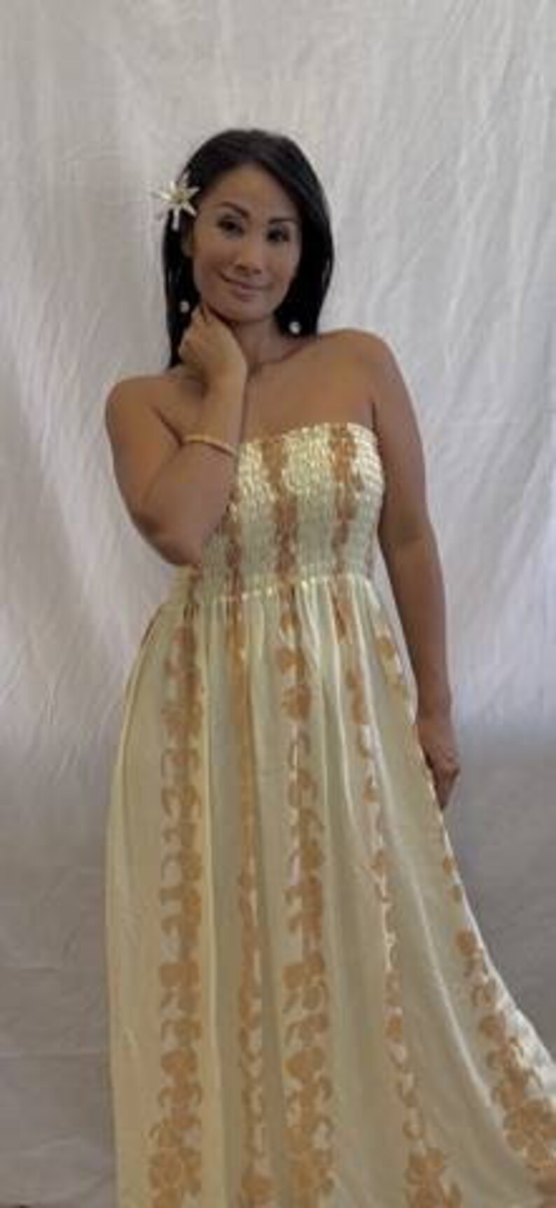 Strapless Tube Top Maxi Dress. Hawaiian Aloha Wear - Etsy