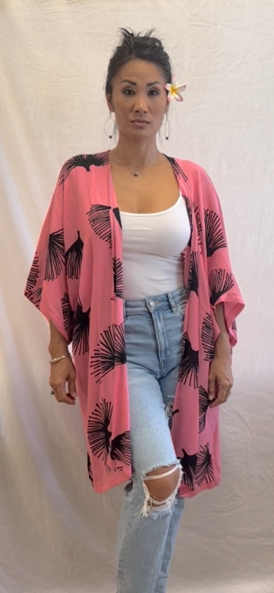 Hawaiian Aloha Wear. Kimono Style Cardigan Cover-up Top - Etsy