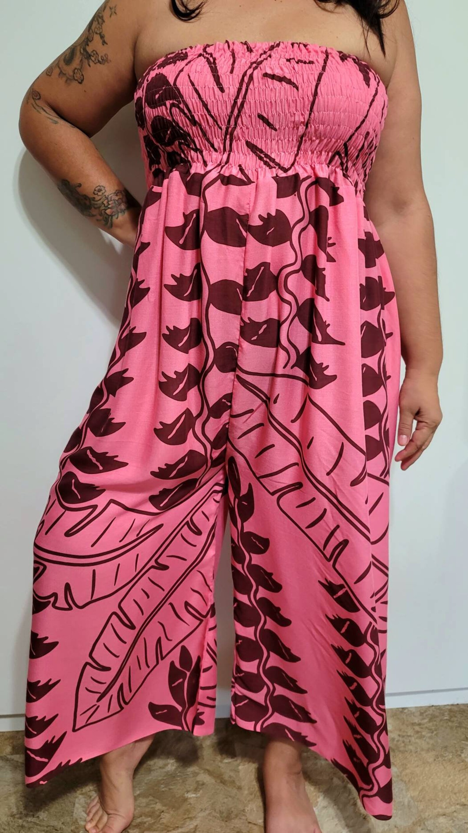 Hawaiian Aloha Wear. Tube Top Romper/jumpsuit - Etsy