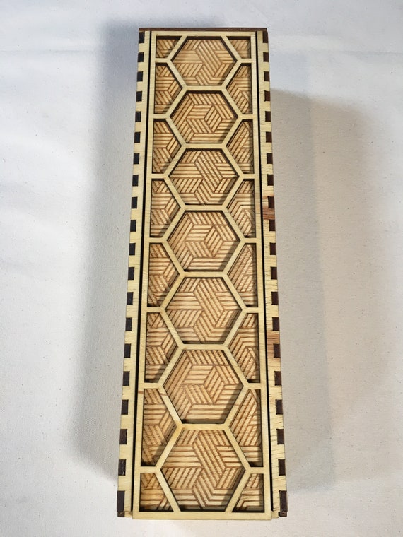 Decorative Card Carrying Box Laser Cut Wood Sliding Lid | Etsy