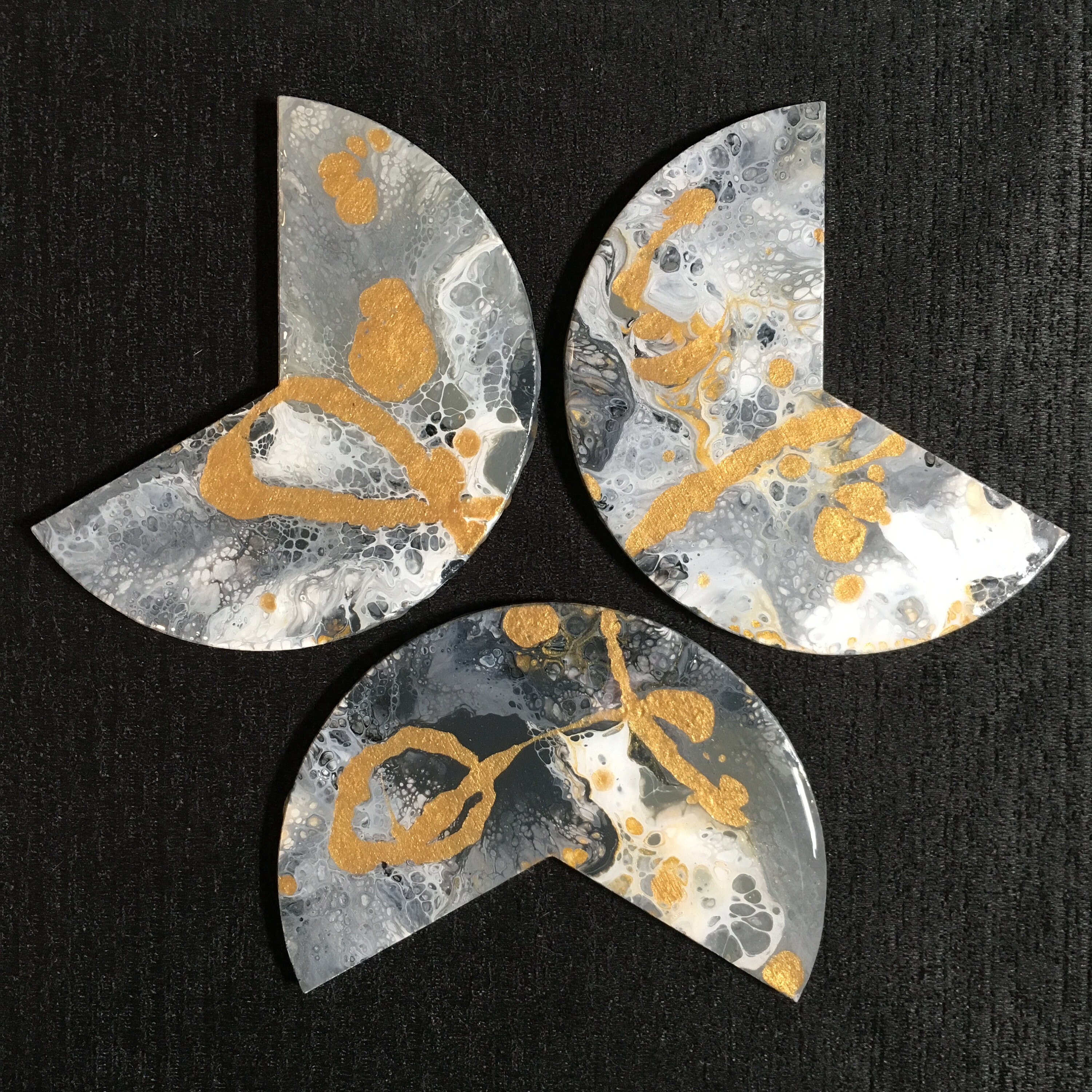 The Invisible Cube in Grey and Gold Original Psychedelic - Etsy