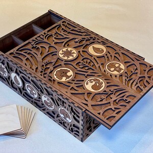 Deluxe Collectible Card Box - Three Rows - Customizable - Laser Cut on ...
