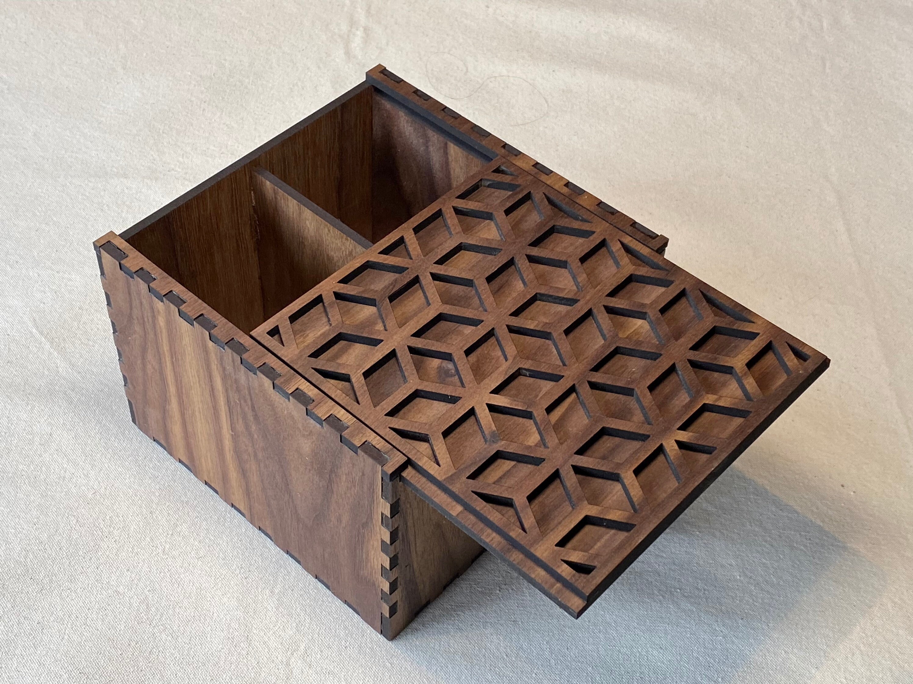 Ornate Short Card Carrying Box - 500 Card - Customizable - Laser Cut ...