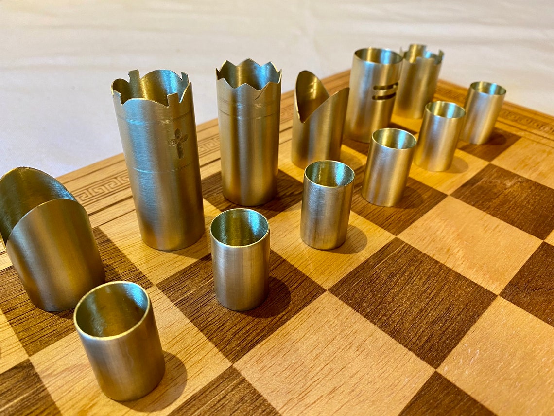 Chess Set Handmade Copper Steel or Brass Modern and Rustic Large Set - Etsy