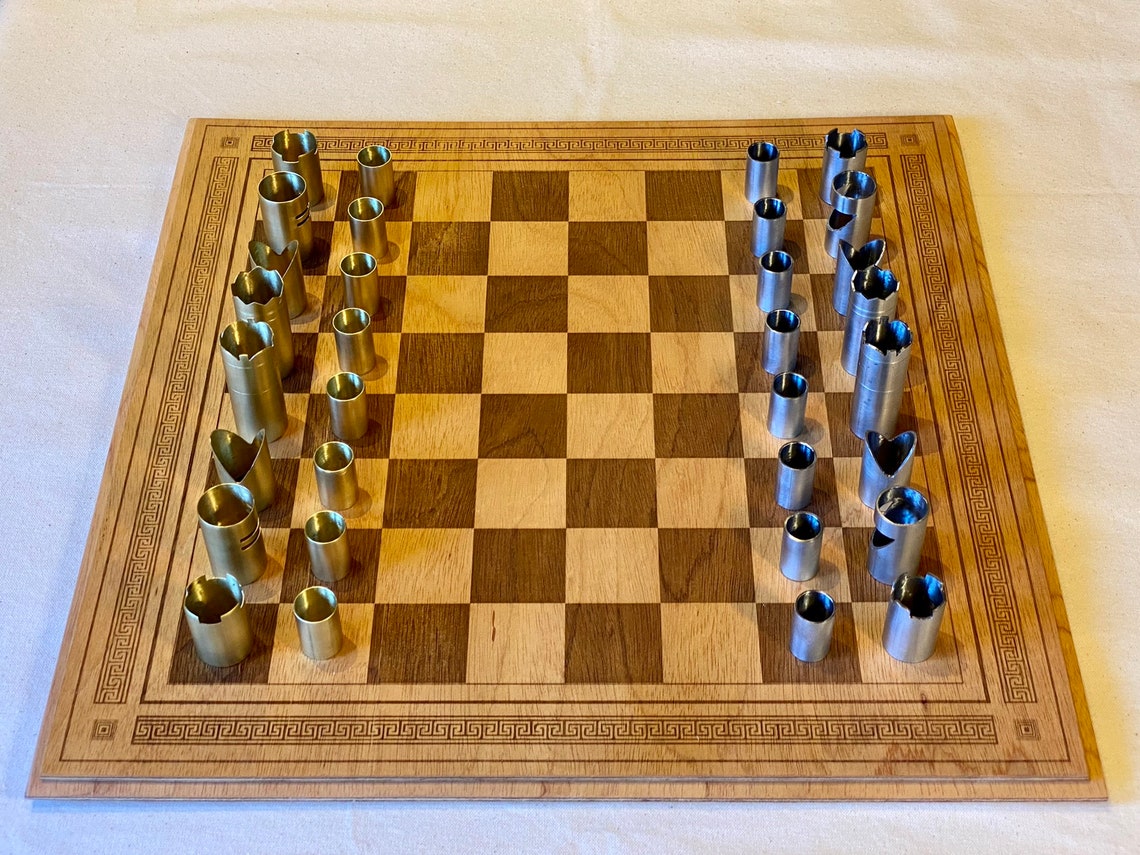 Chess Set Handmade Copper Steel or Brass Modern and Rustic | Etsy