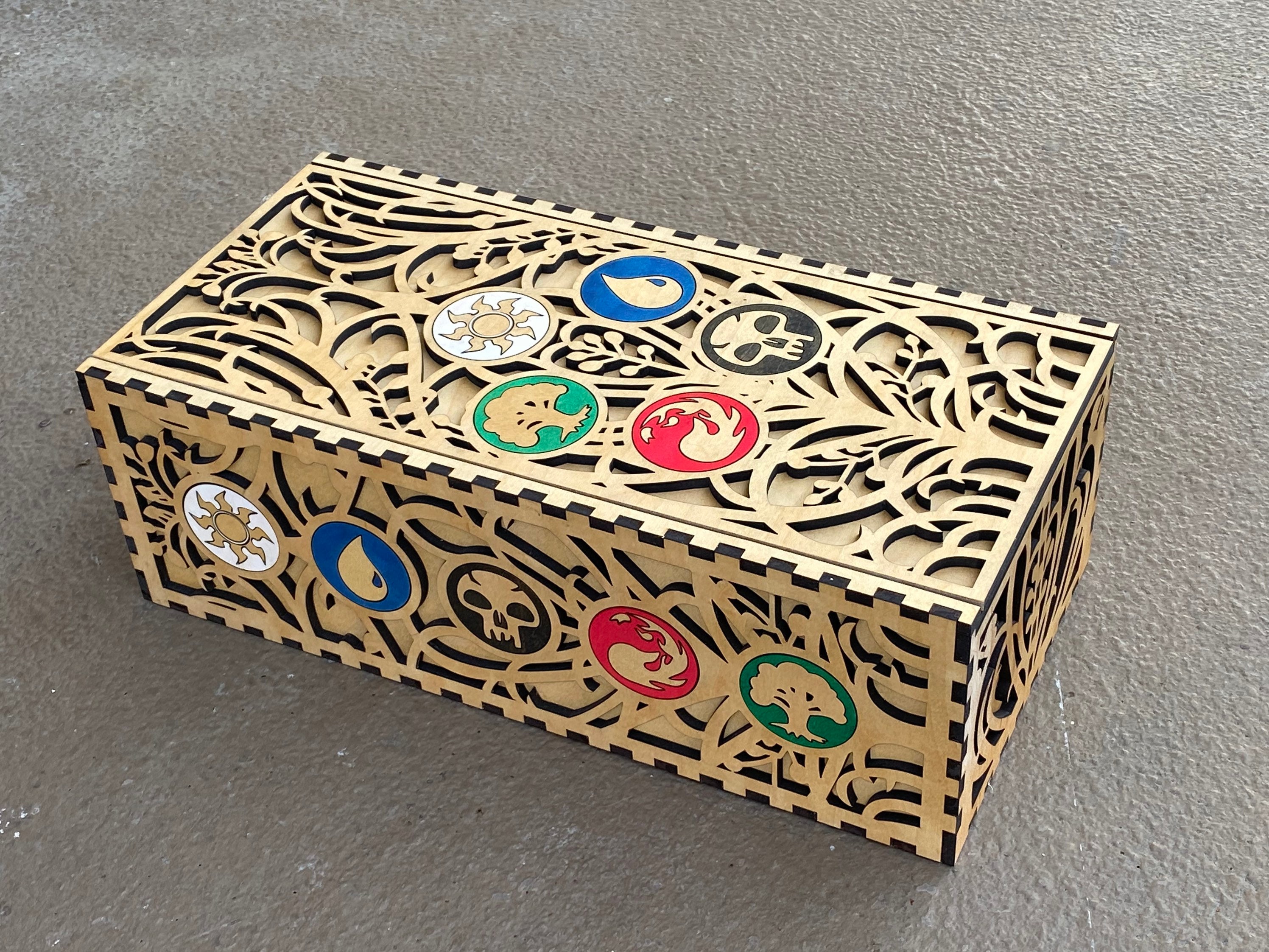 Deluxe Collectible Card Box Two Rows 1000 Card Capacity Customizable ...