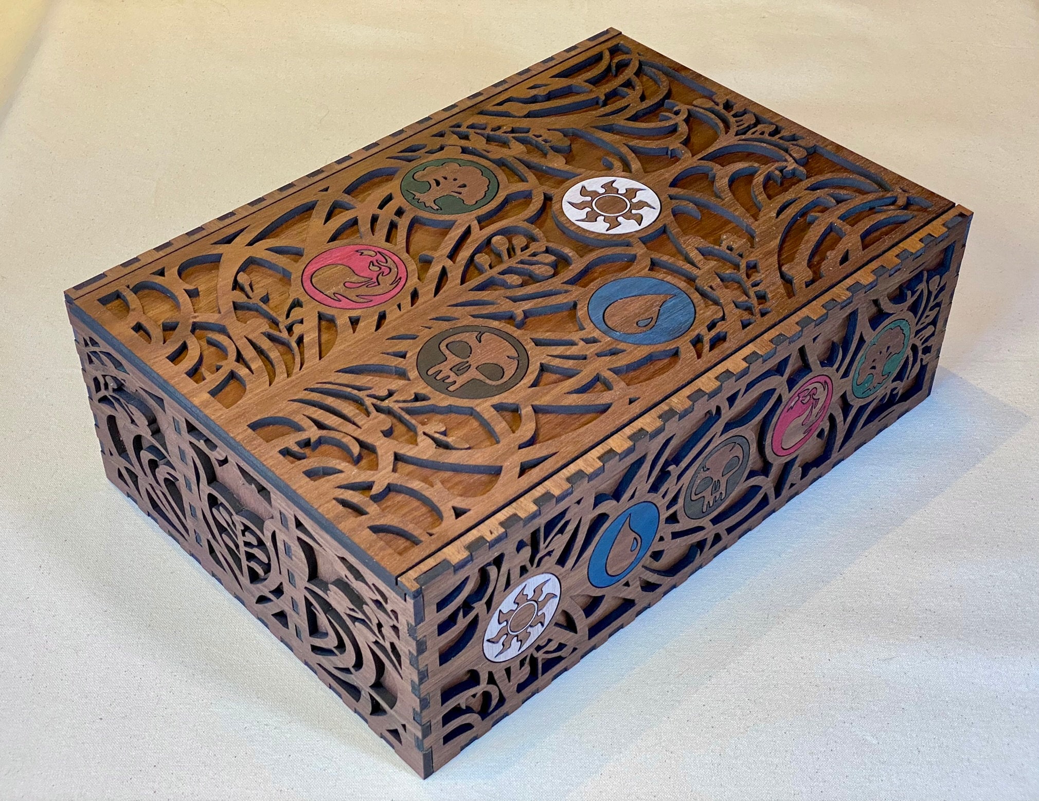Deluxe Collectible Card Box - Three Rows - Customizable - Laser Cut on ...