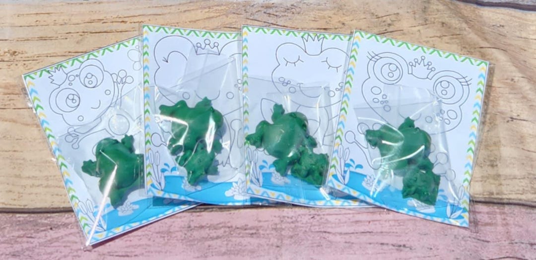 Frog Crayon Coloring Kits for Kids Fun Frog Party Favors Non-toxic ...