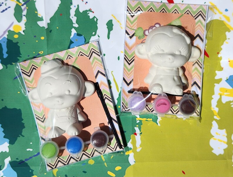 Monkey Themed Thank You Paint Kits Crayon Names Crayons - Etsy