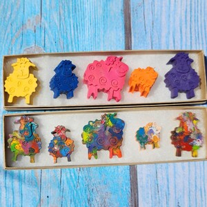 Sheep Themed Coloring Party Favors , Personalized Crayons, Lamb Crayons ...