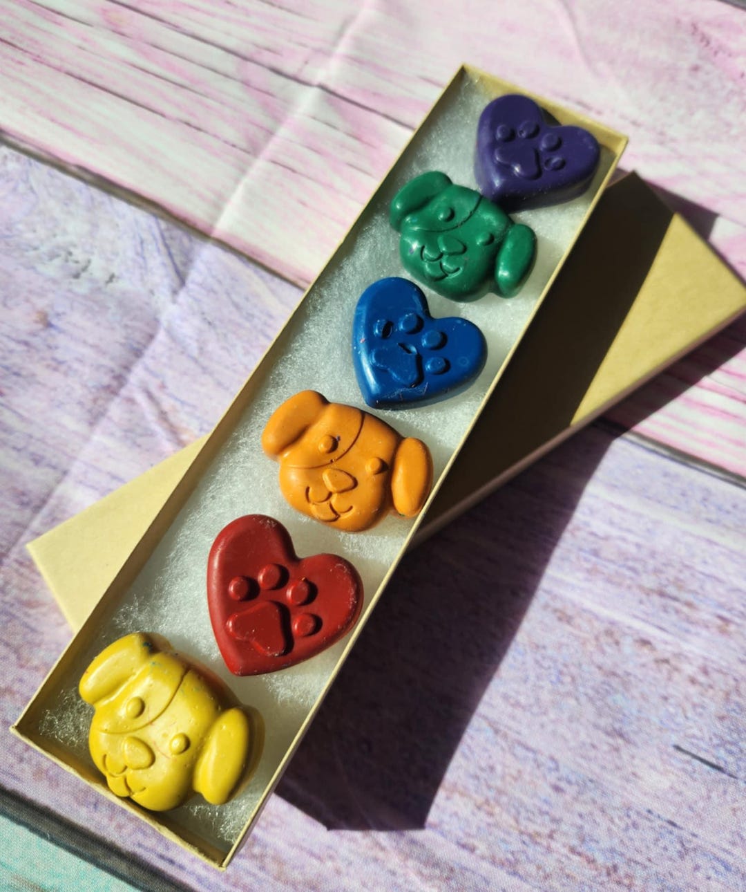 Dog Paw & Heart Crayons Box Set | Puppy Party Favors | Dog-themed ...