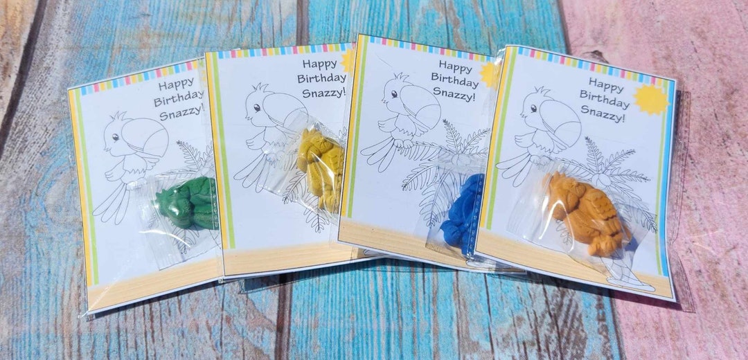 Parrot Crayons With Coloring Card L Kids Party Favors L Party Gifts L ...
