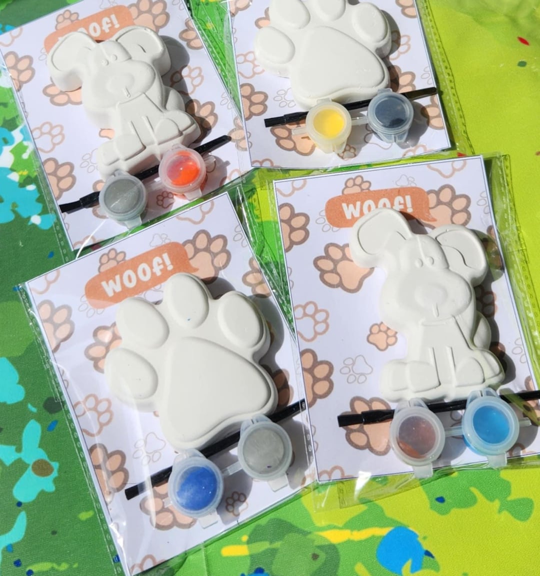 Dog Paw Paint Your Own Kit | Puppy Party Favors | Kids Craft Activity ...