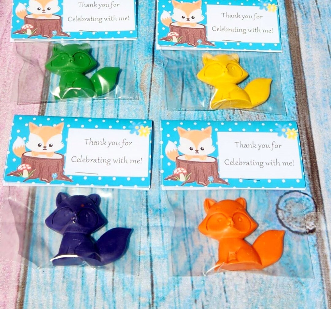 Fantastic Fox Crayon Party Favors: Perfect for Kids' Celebrations Fox ...