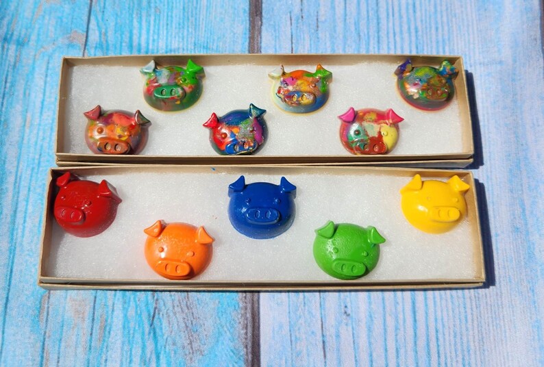 Farm, Piggy Themed Coloring Party Favors , Personalized Crayons, Pig ...