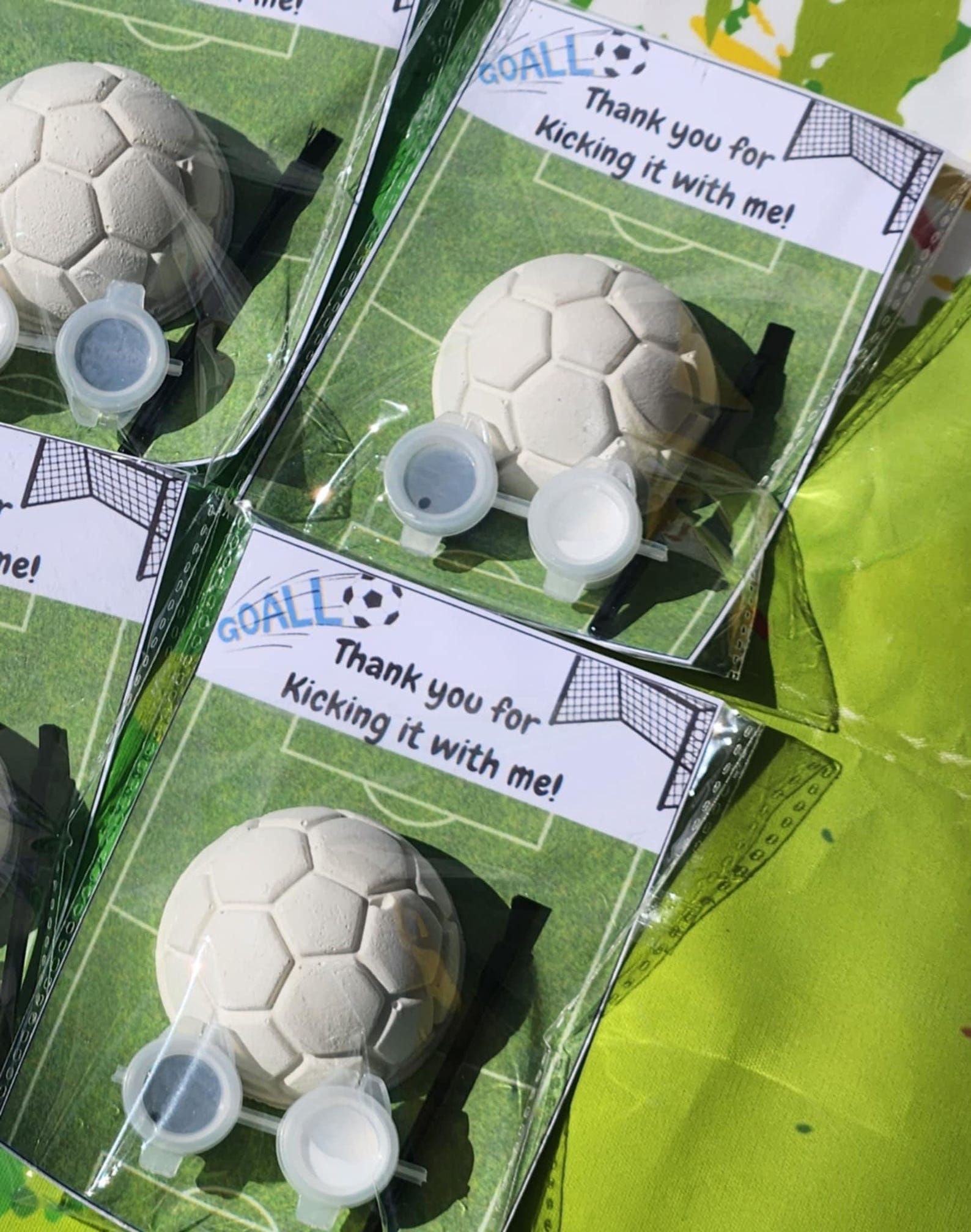 Soccer Ball Plaster Paint Kits for Kids | Sports Birthday Party Favor ...